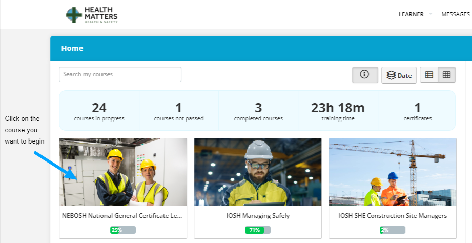 eLearning User Guide | Health Matters
